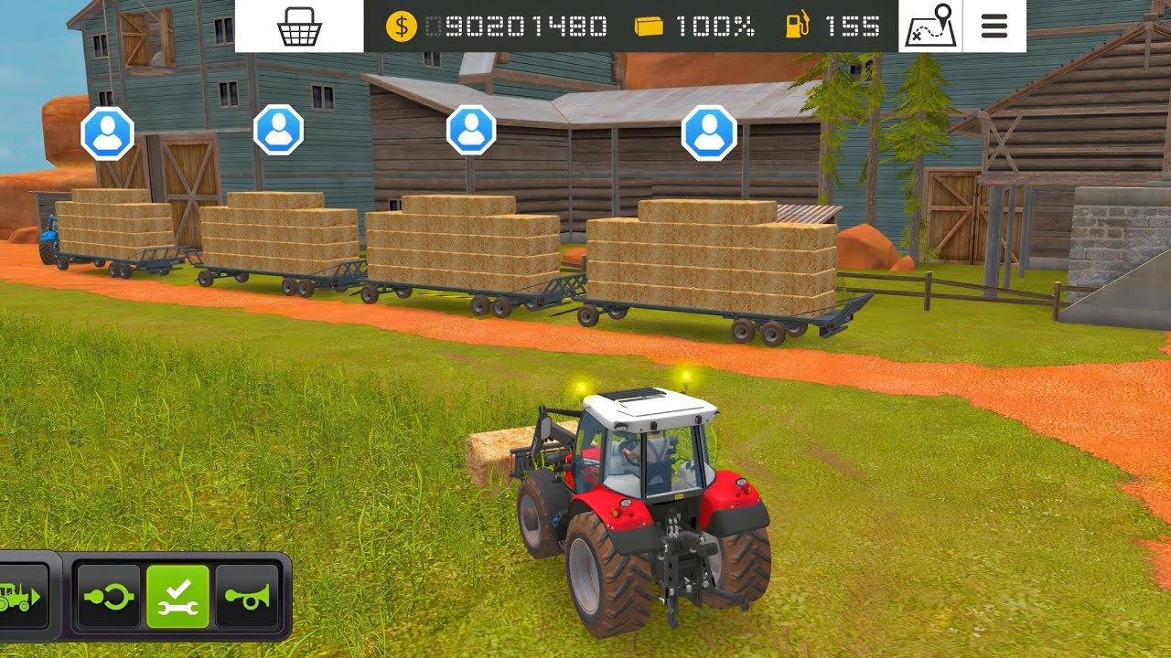 4 Player Making Straw Bales In Fs 18 ! Fs18 Multiplayer Timelapse ...