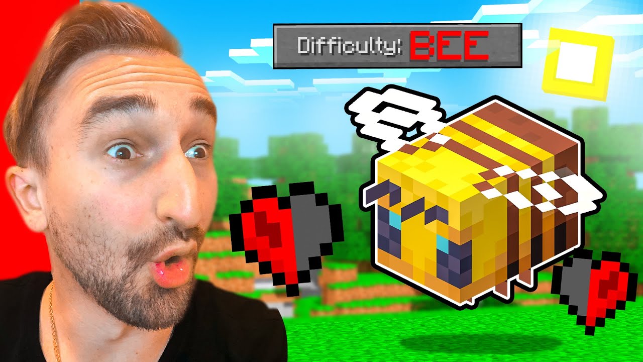 Minecraft, BUT I Beat Minecraft As A BEE... - YouTube