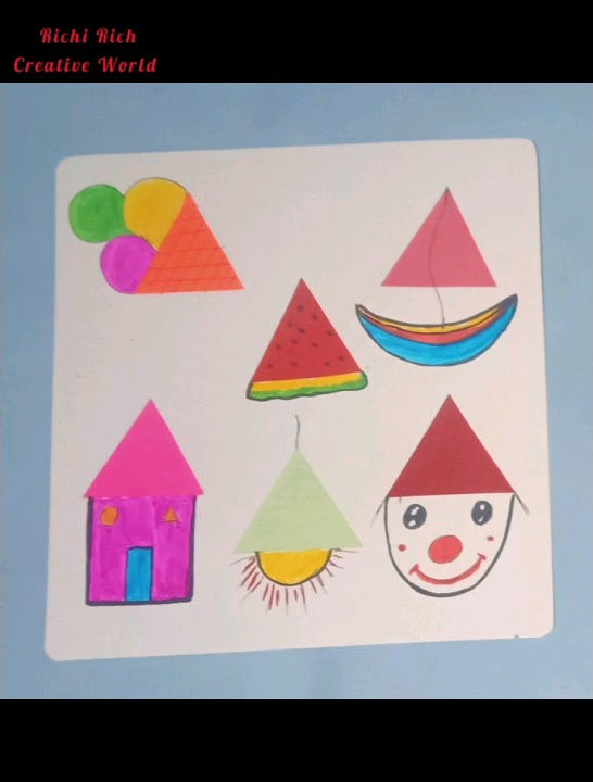 Create Different Shapes Using Triangles|easy paper craft ideas|#shorts ...