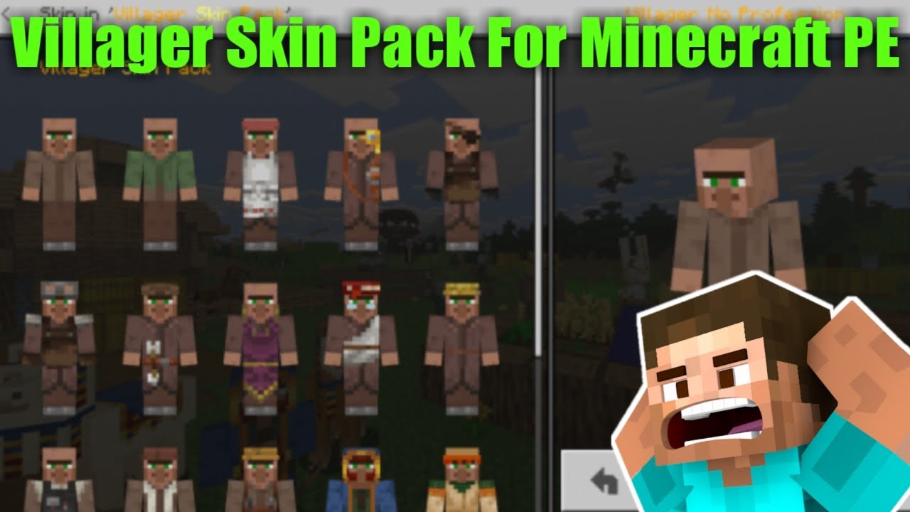 Villager Skin Pack For Minecraft PE - YouTube