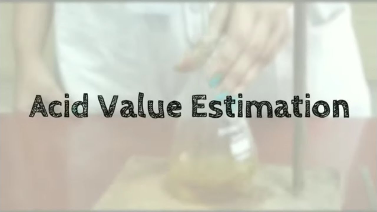 Acid Value estimation - YouTube