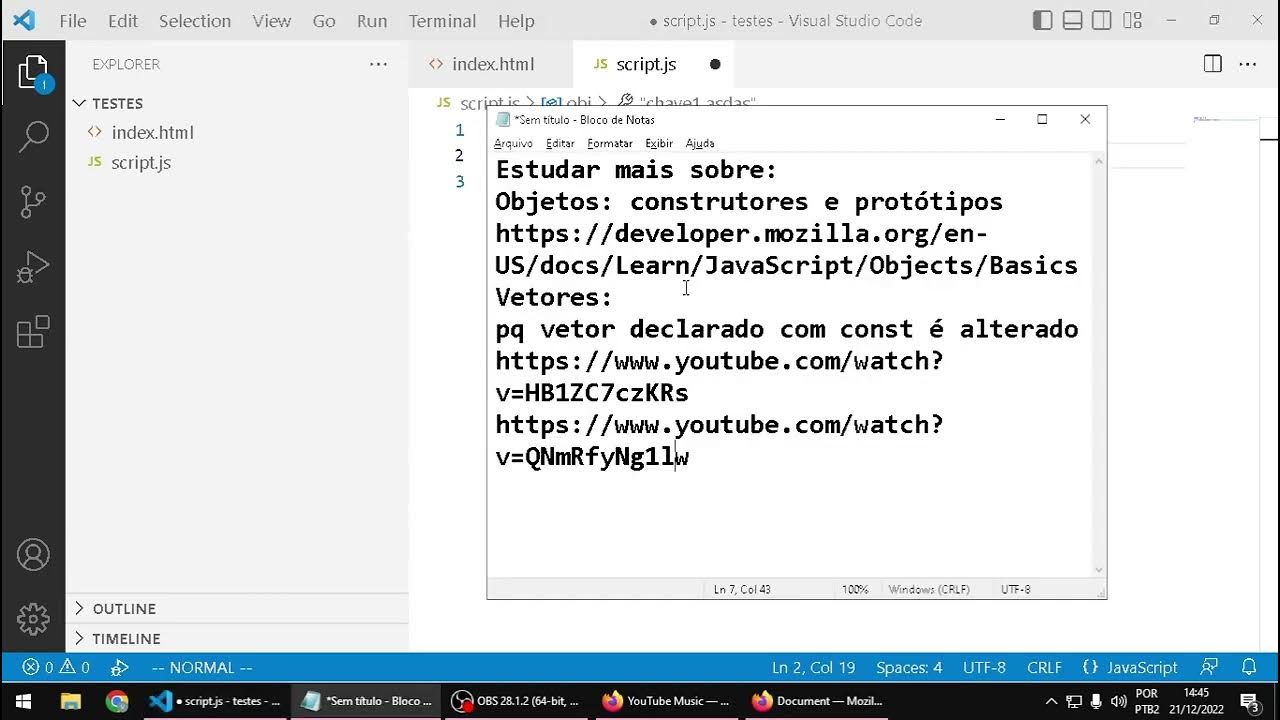 JavaScript: vetores, objetos e funções - YouTube
