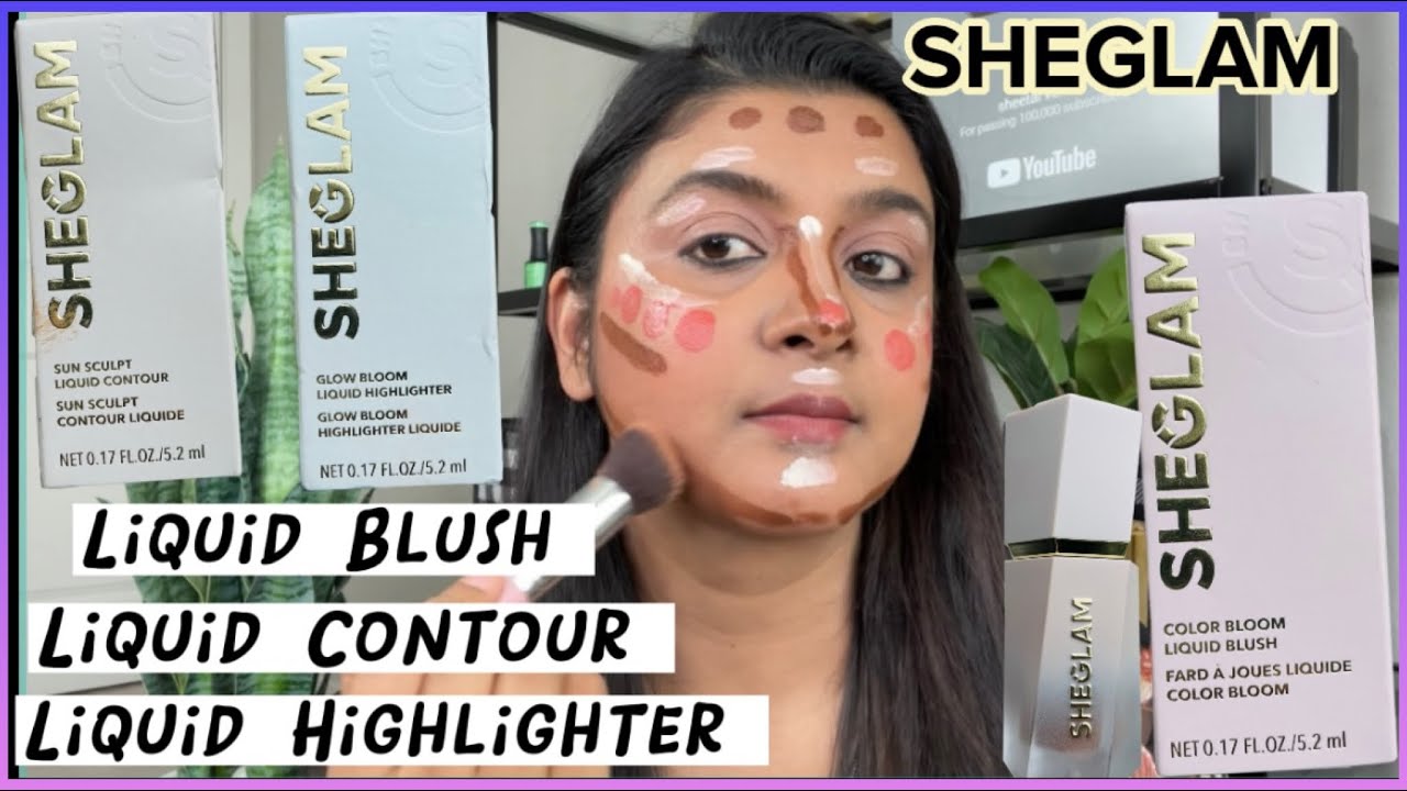 SHEGLAM COLOR BLOOM LIQUID BLUSH |LIQUID CONTOUR |LIQUID HIGHLIGHTER ...