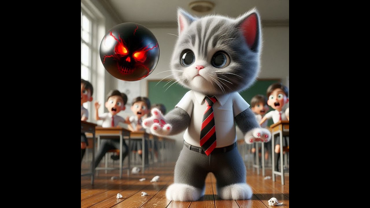 Cat Bombs Classroom 🐱 💣 #cat #catshorts #cartoon #kitten - YouTube