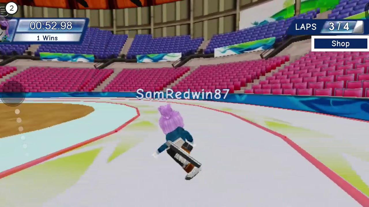 Speed Skating 500m in roblox 3 wins - YouTube