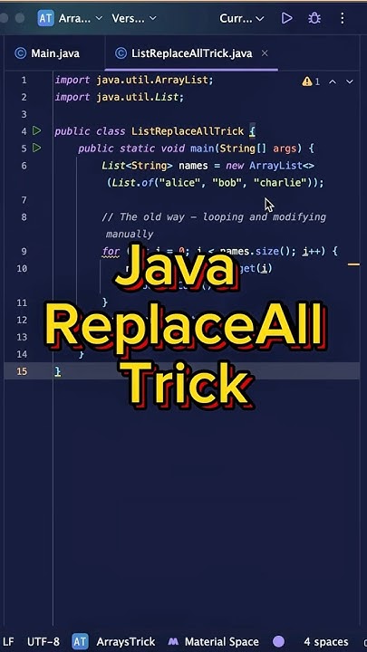 Java ReplaceAll Trick - YouTube