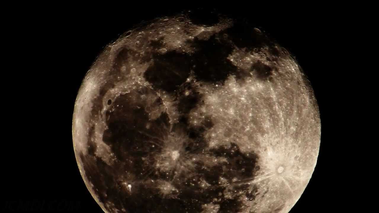 Huge Full Moon Rise - Realtime 2600mm 720p HD V10798a - YouTube
