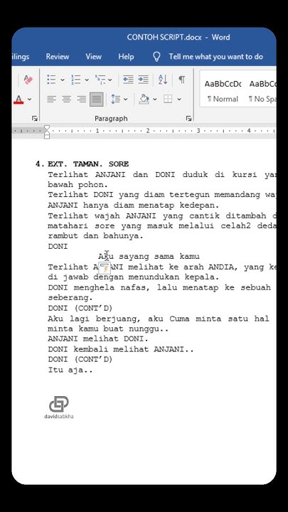 Nulis script di ms word part 2.#script #filmmaking #filmproduction # ...