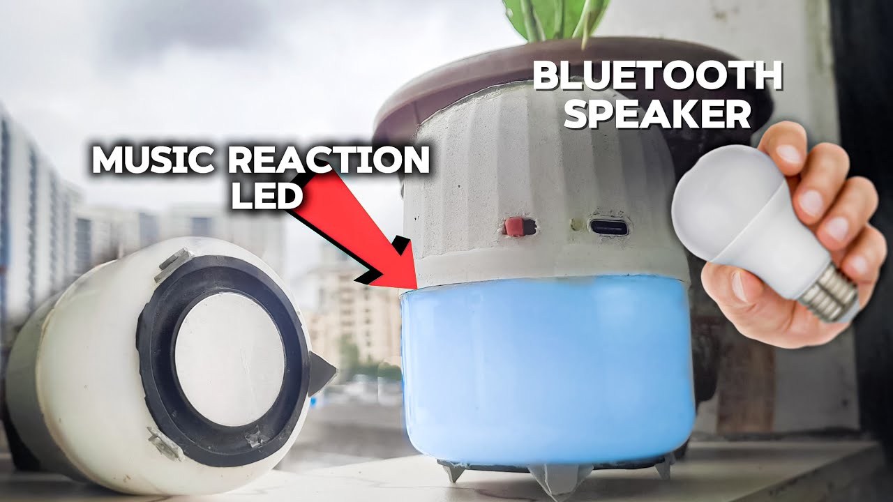 DIY SPEAKER FROM OLD BULB, SOUND REACTIVE LED @PenguinDIY @ELECRAFT_ # ...