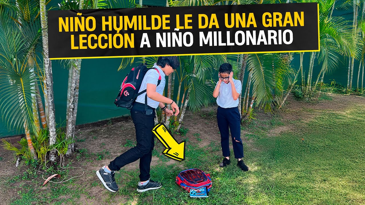Niño humilde le da una gran leccion a niño millonario - YouTube