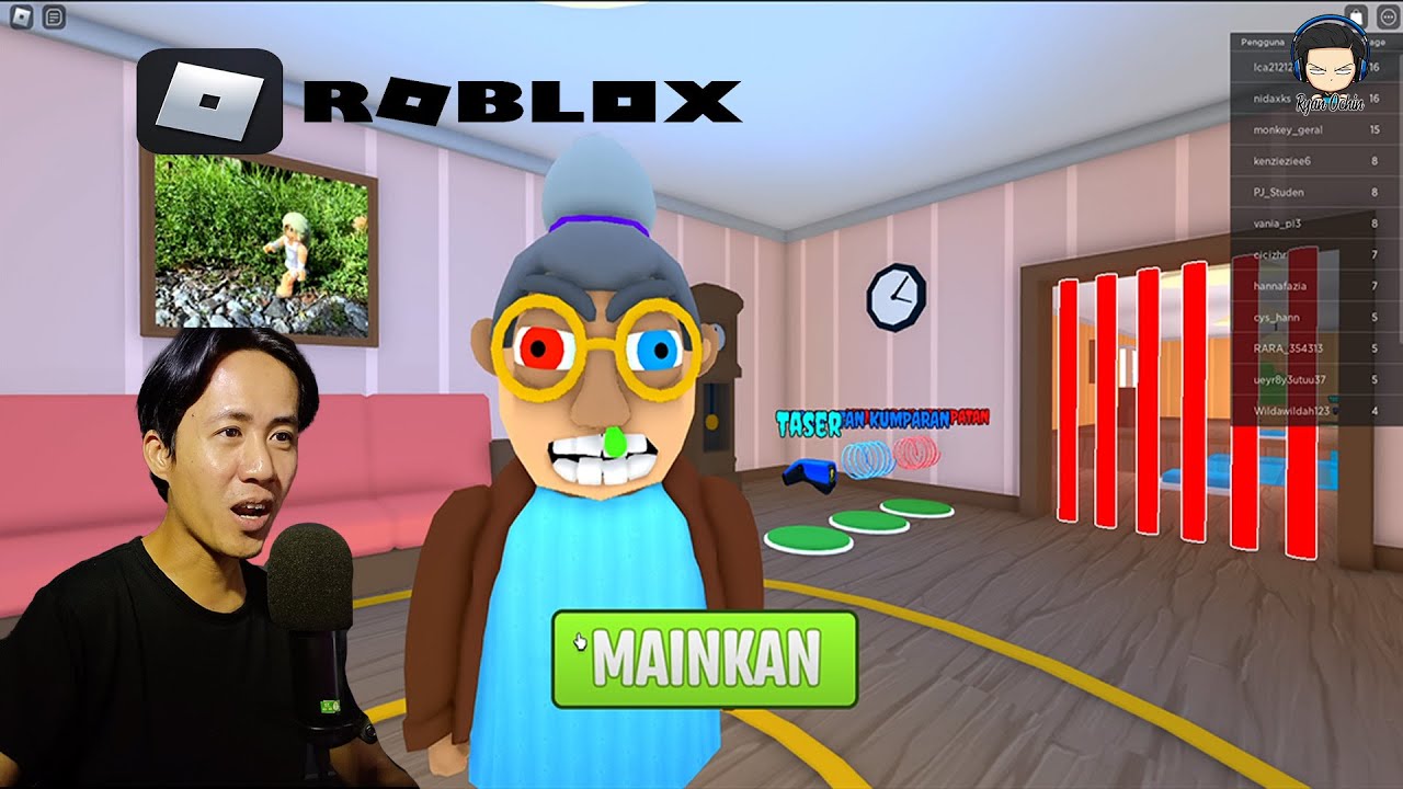 MAIN GAME ROBLOX MELARIKAN DIRI DARI RUMAH GRANDMA (KERJA TIM OBBY ...