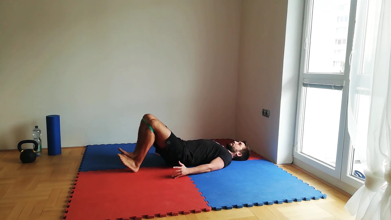 Mini Band Abduction Glute Bridge Youtube