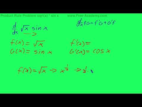 Product Rule Practice Problem sqrt(x) * sin x - Calculus - YouTube