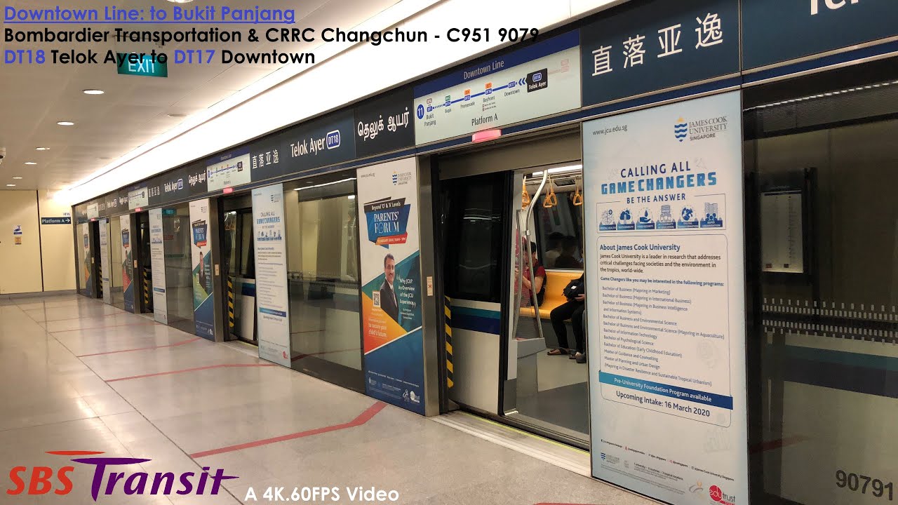 ⁴ᴷ⁶⁰ [DTL1 6 Years] SBS Transit, DTL Train Ride [Telok Ayer → Downtown ...