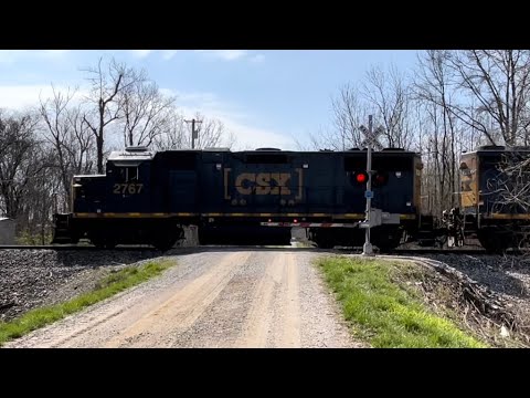 3-31-23 CSX 2767 on CSX Illinois Subdivision near Noble IL (Clay Rd.) - YouTube
