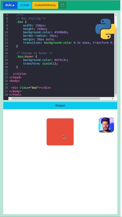 HTML Transition Example Code #html #coding #shortsfeed #code - YouTube