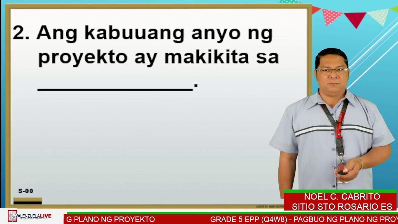 GRADE 5 EPP - (Q4W8) PAGBUO NG PLANO NG PROYEKTO - YouTube