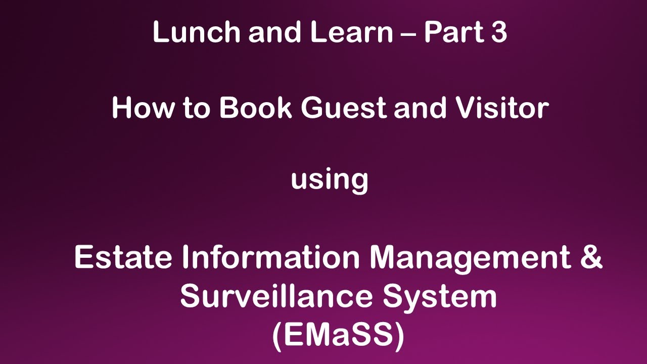How to Book Guest on Estate Information Management & Surveillance ...