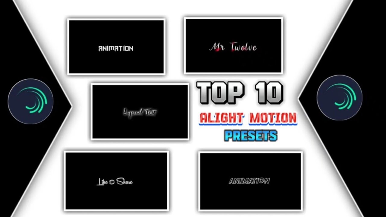 Top 10 Alight motion Text Animation Presets | Text Animation Alight ...