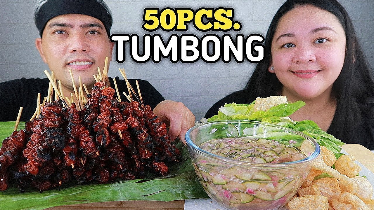 TUMBONG OVERLOAD | 50PCS INIHAW NA TUMBONG |FILIPINO STREET FOOD - YouTube