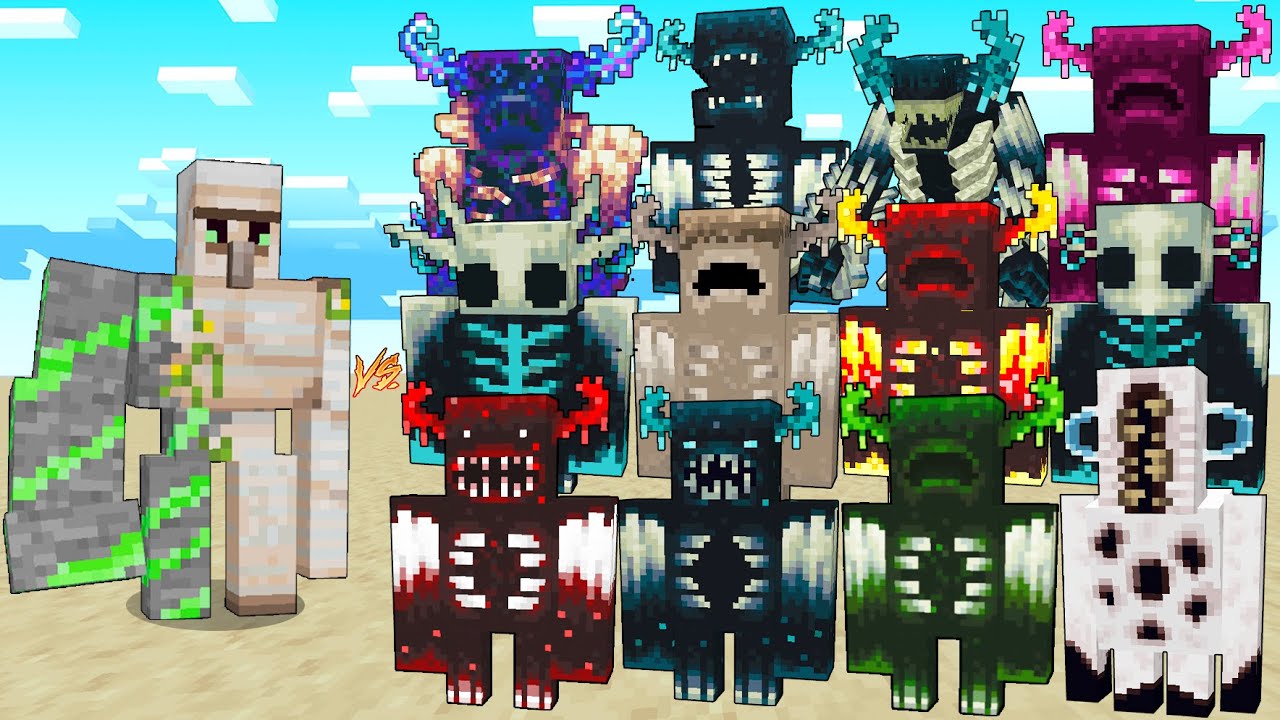 EMERALD GOLEM Vs ALL Wardens PLUS+ / Minecraft Mob Battle - YouTube