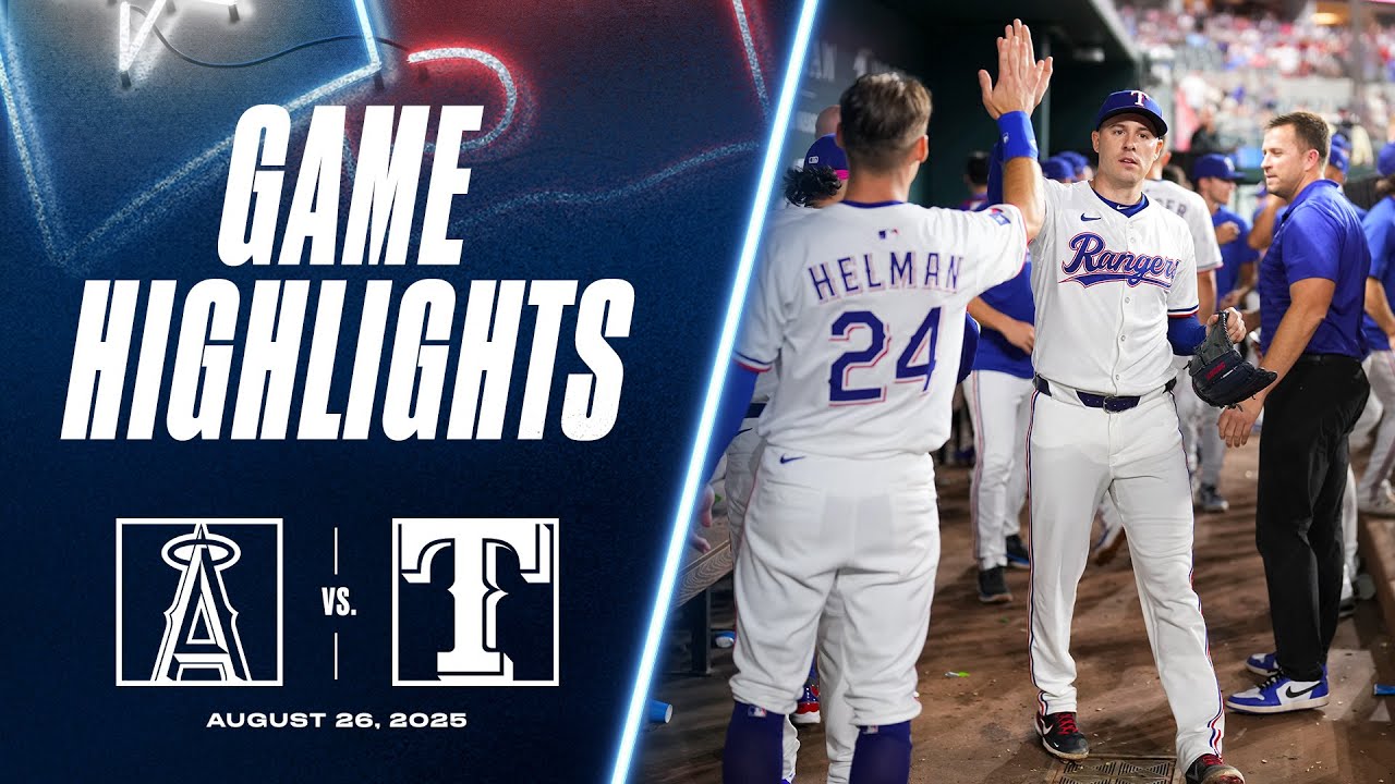 Angels vs. Rangers Game Highlights (8/26/25) | MLB Highlights - YouTube