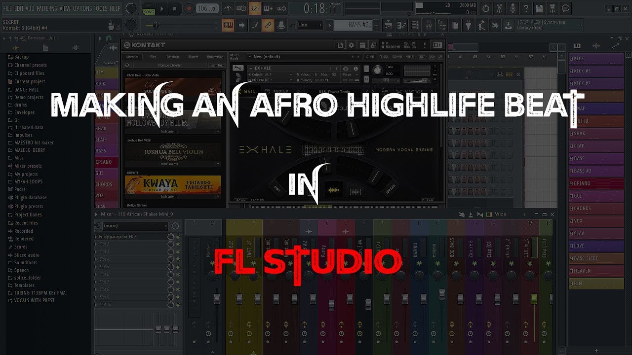 🔥🔥MAKING AN AFRO HIGHLIFE BEAT IN FL STUDIO (PROD. BY MYKAH) - YouTube