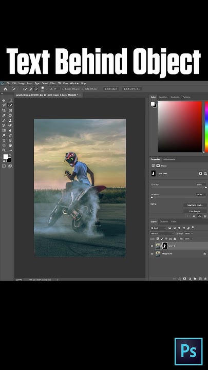 How to add text behind your object in photoshop (EASY) - YouTube