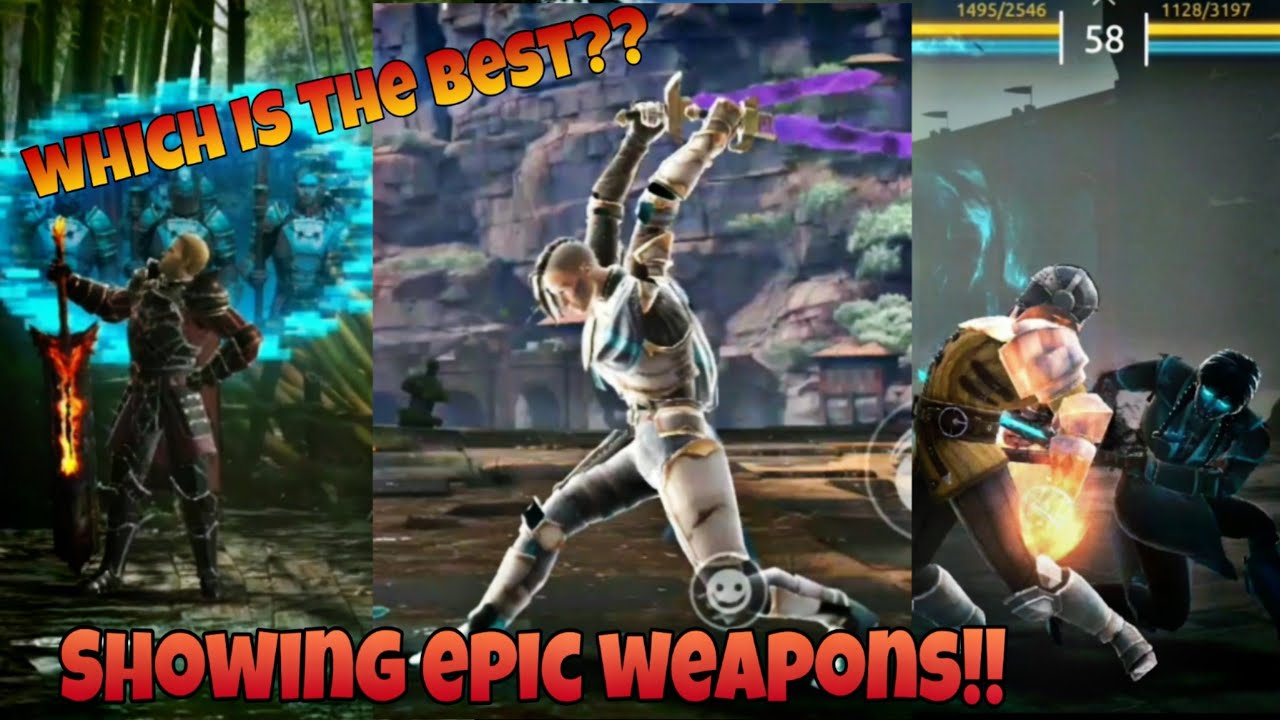 Showing All the epic weapons In Shadow Fight Arena • (Beta) - YouTube
