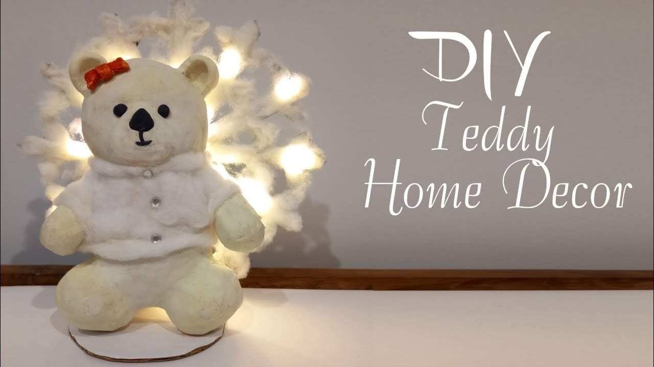 DIY Teddy Bear Home Decor🤍 | °. How to make Home Decor using Paper ...