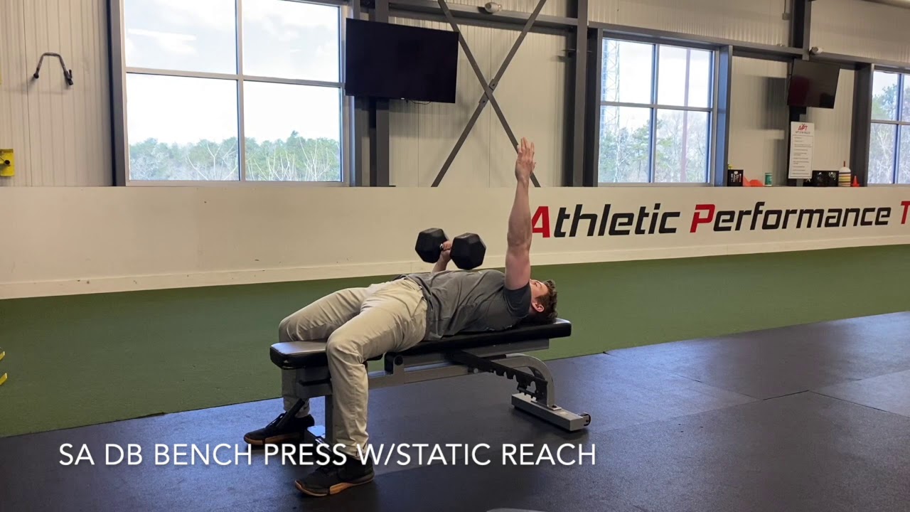 SA DB BENCH PRESS W/STATIC REACH - YouTube