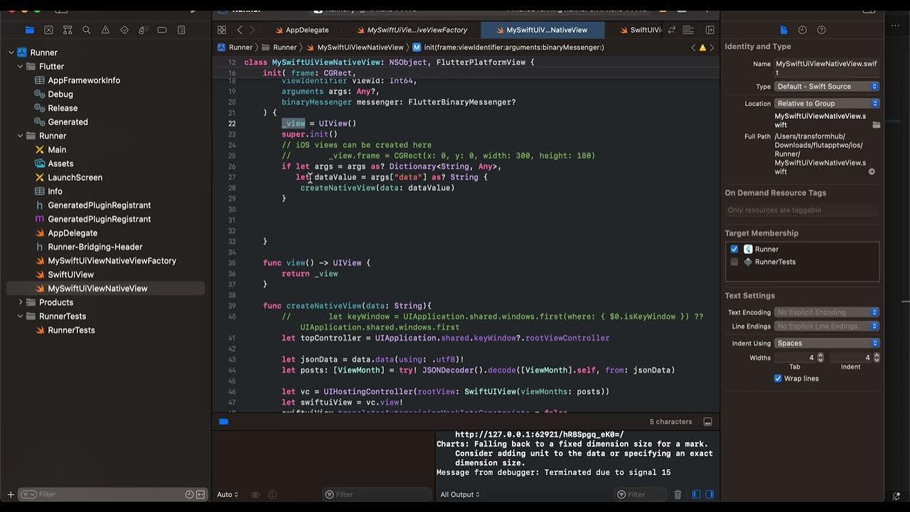 Display SwiftUi Charts inside flutter application - YouTube