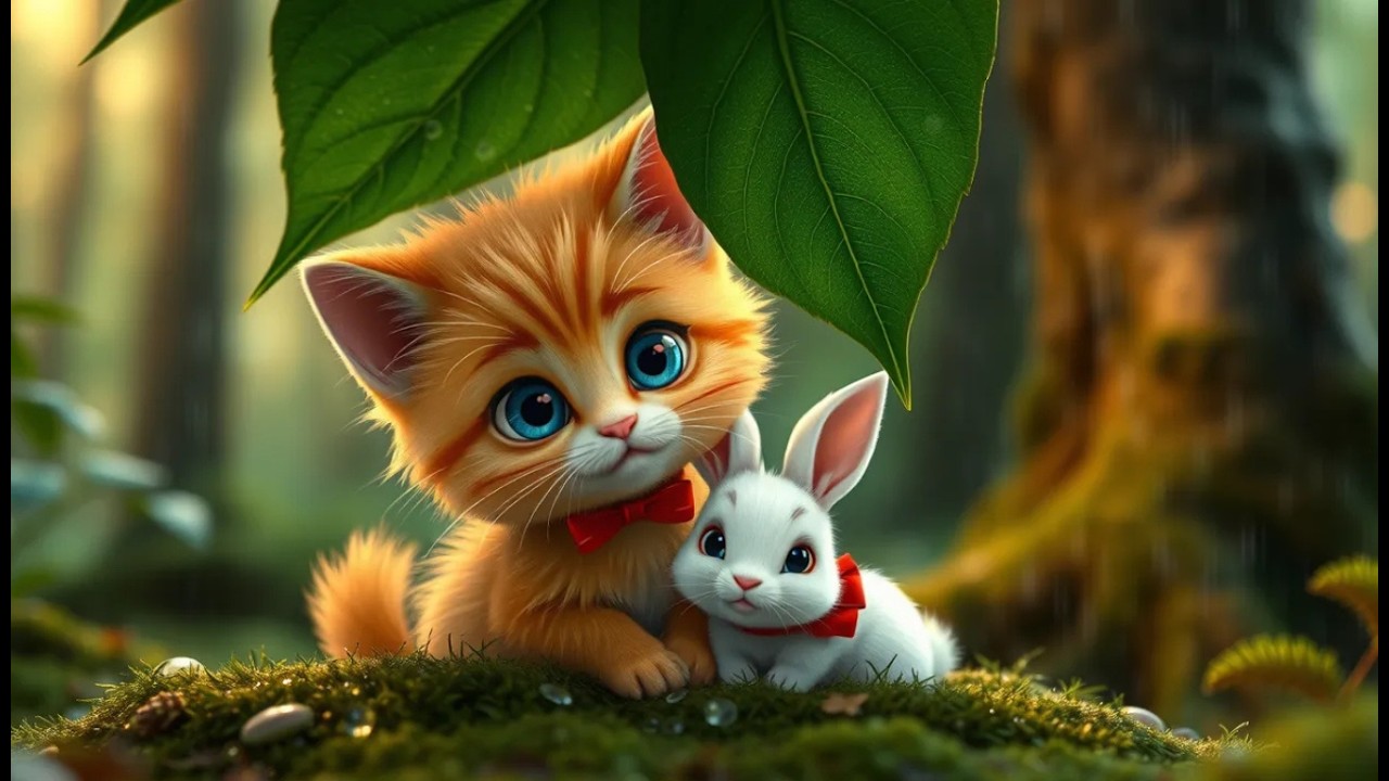 A Tale of Friendship ️ | Kitten & Bunny Animated Short Film #cat #funny ...