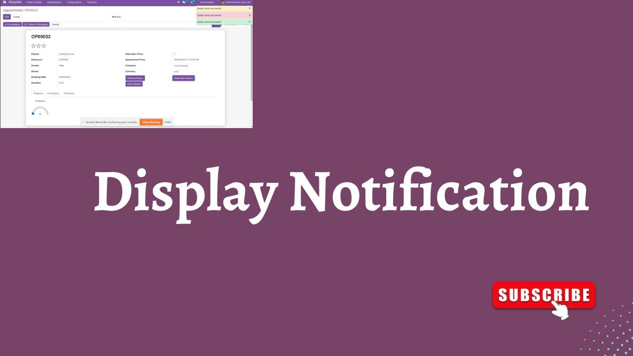 Display Notification In Odoo || Notifications In Odoo - YouTube