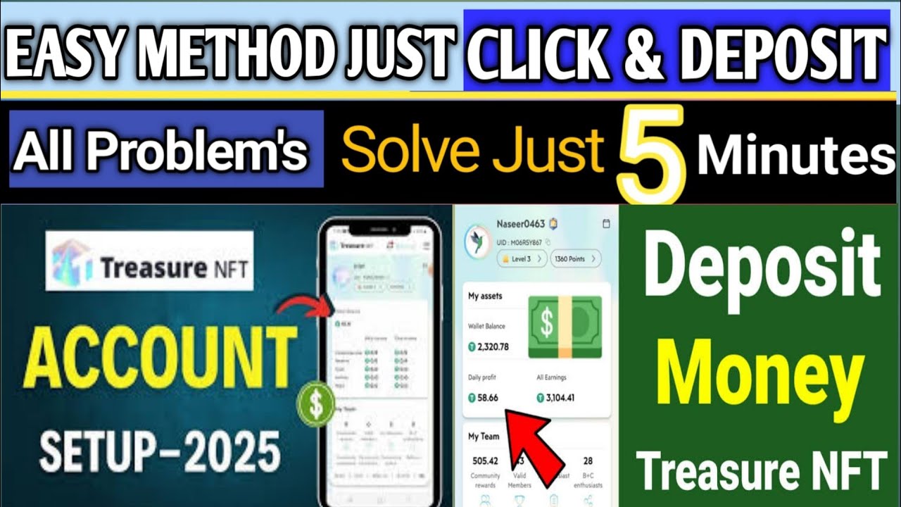 How To Deposit Money In Treasure NFT | Treasure NFT Main Money Deposit ...