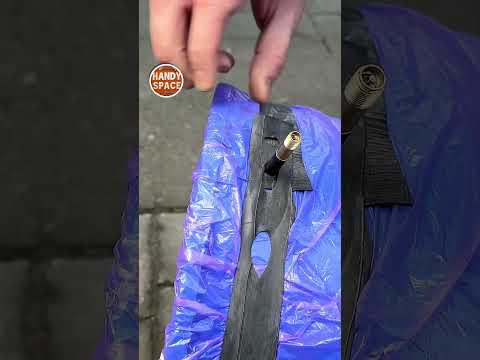 Bike Tube Hack That Holds Trash Bags Tight!