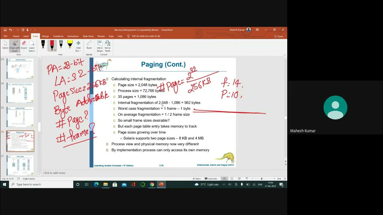 Page Replacement Algorithm FIFO, Optimal, LRU, MFU, Belady Anomalies ...
