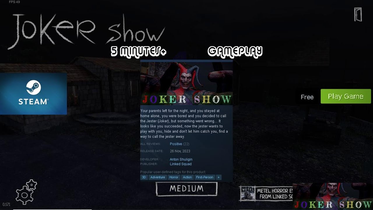 Joker Show - Horror Escape Gameplay (5 Minutes+) New Free Game on Steam ...