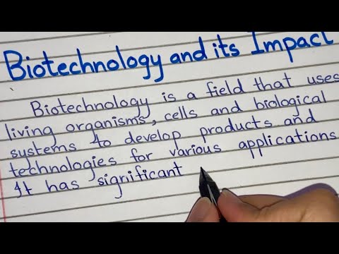 Write a paragraph on biotechnology and its impact | English | Short ...
