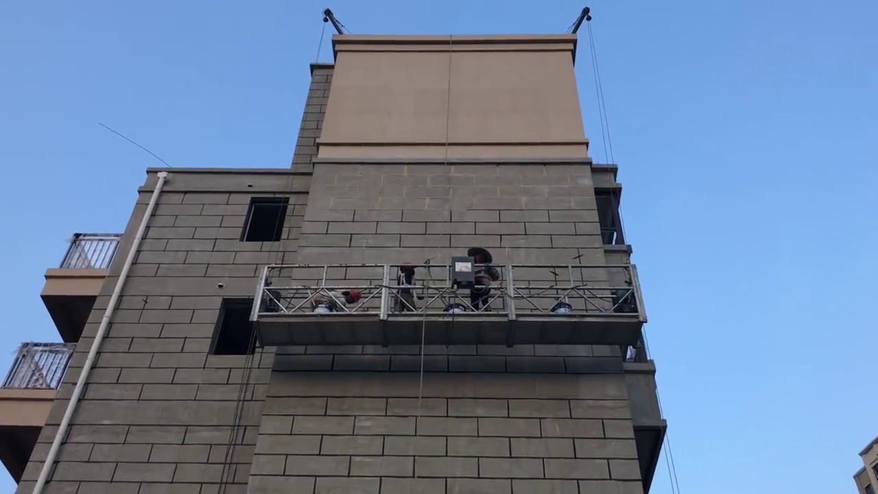 Aluminum temporary suspended access electric gondola hoist platform ...