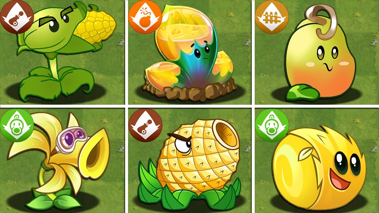 Plants vs Zombies 2 Final Boss - Every YELLOW Challenge & Power Up vs ...
