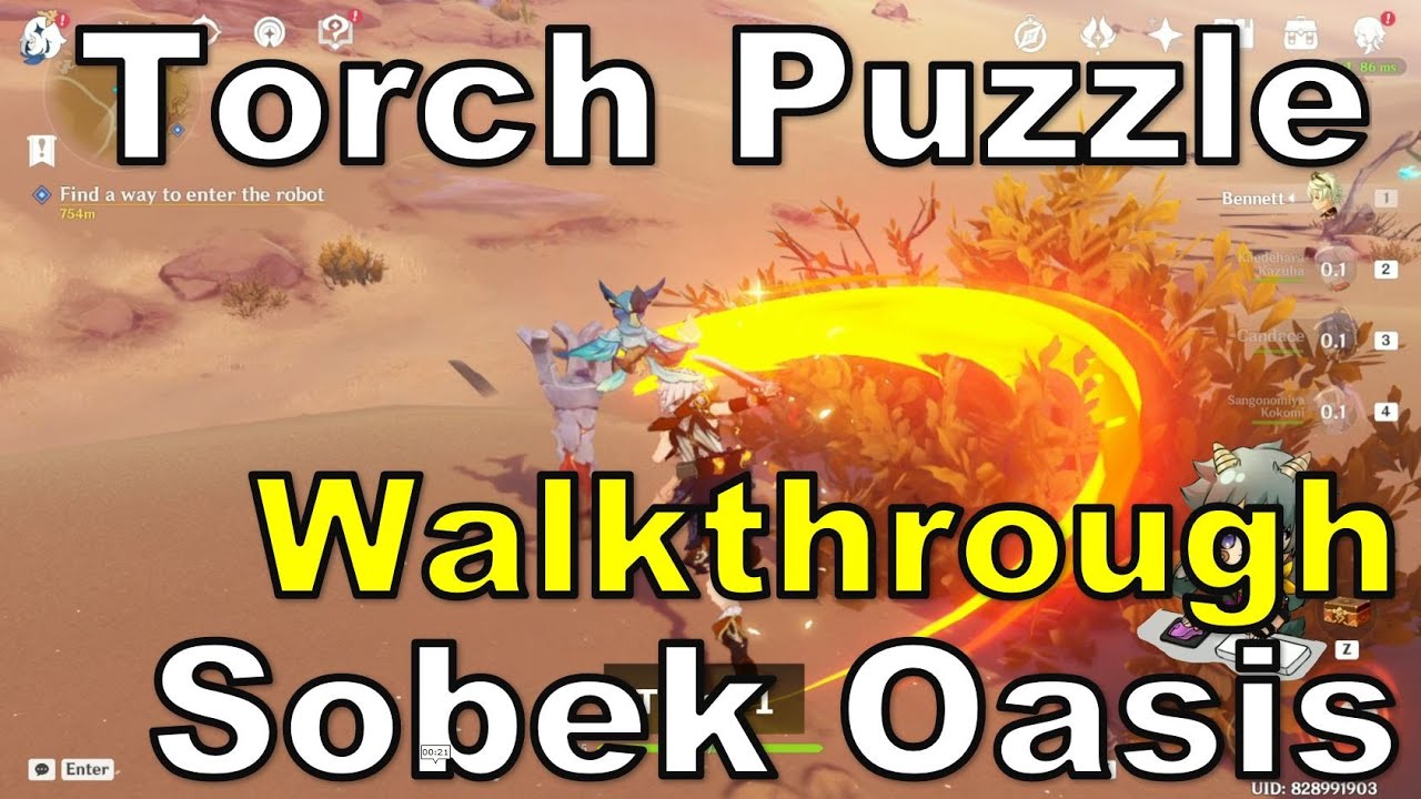 Walkthrough Torch Puzzle At West of Sobek Oasis - YouTube
