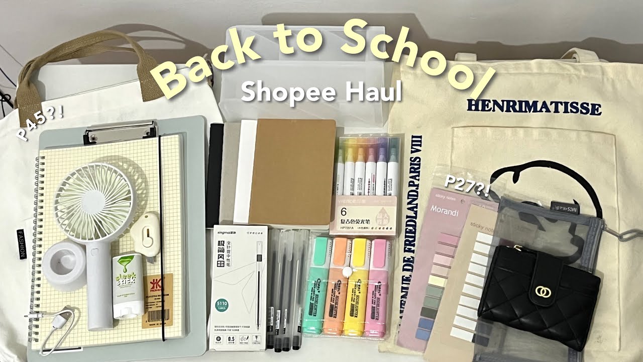 AFFORDABLE SHOPEE BACK TO SCHOOL HAUL 2022 📝 | Philippines | Ysabelle ...