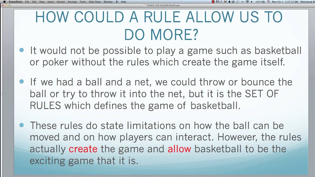 ETHICS-THE GOLDEN RULES.mp4 - YouTube