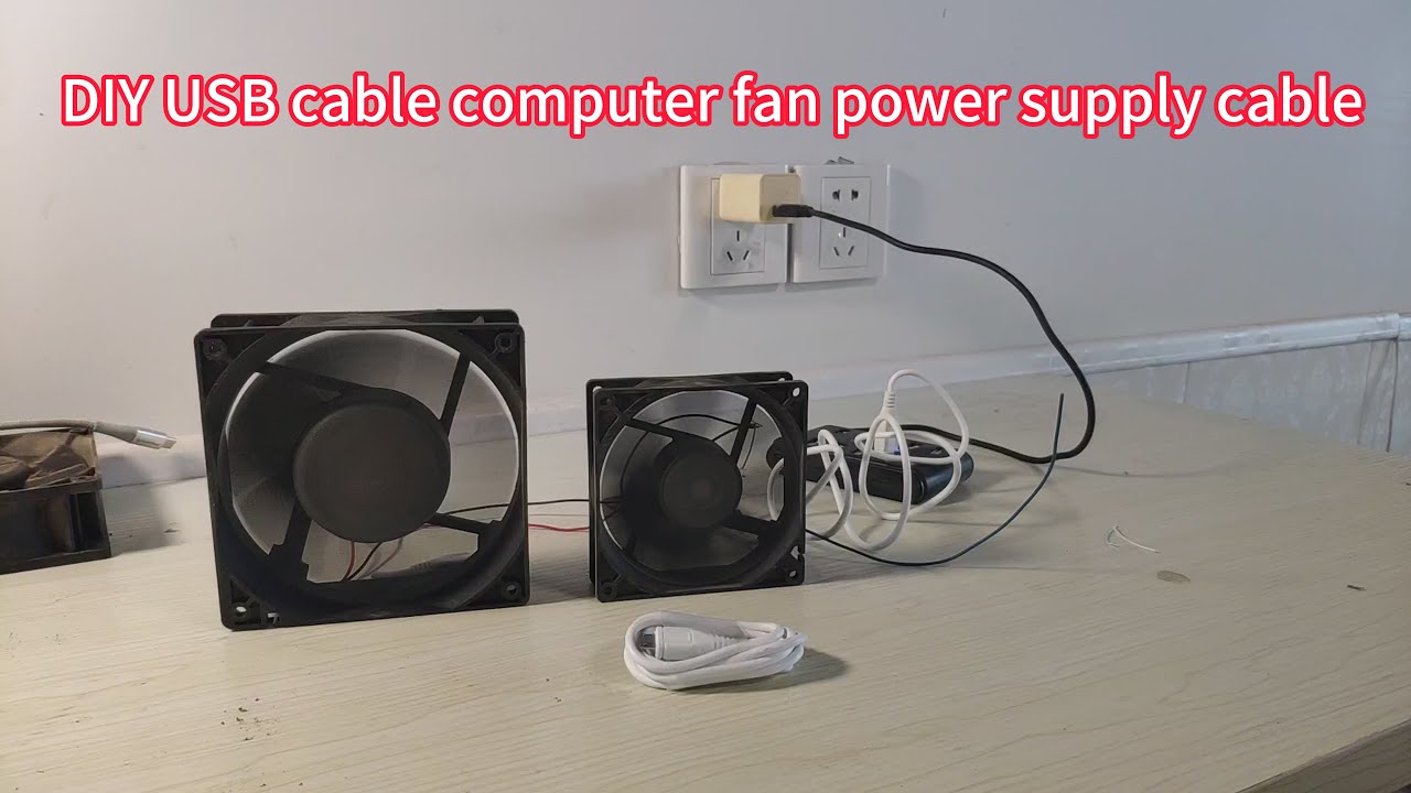 DIY USB cable computer fan power supply cable - YouTube