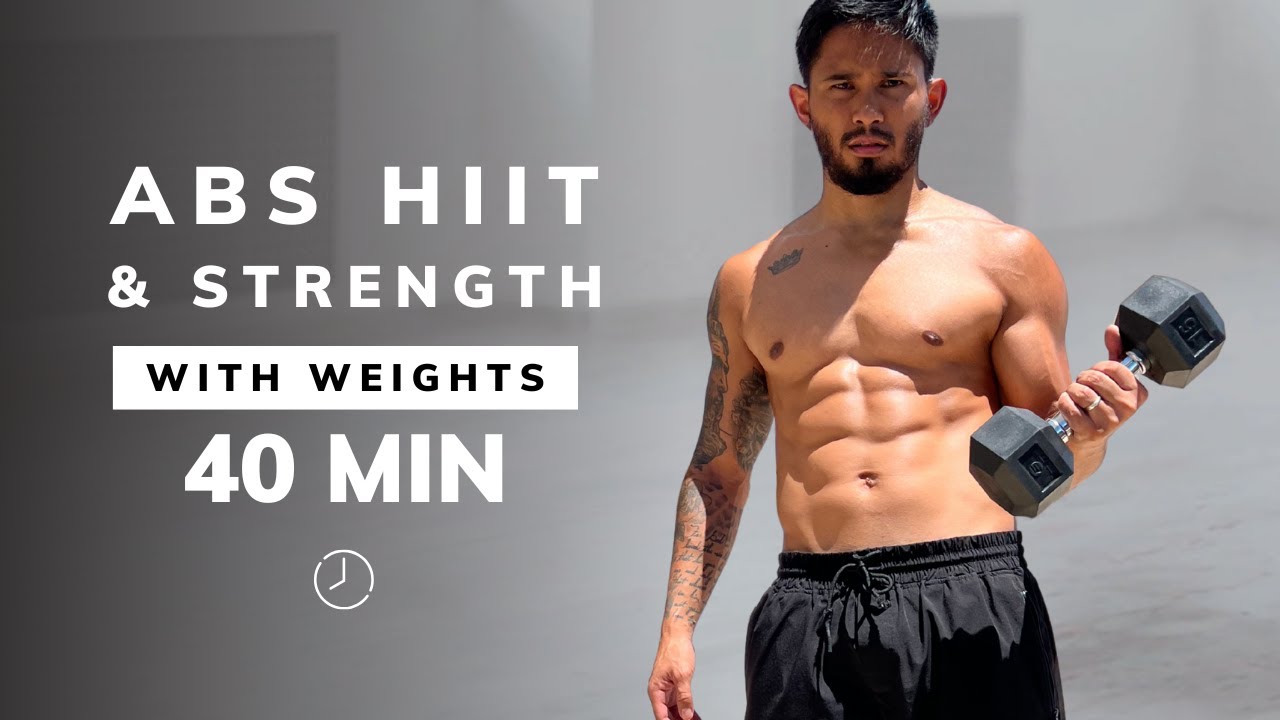 40 MIN ABS HIIT + DUMBBELL STRENGTH WORKOUT | Abs With Weights ...