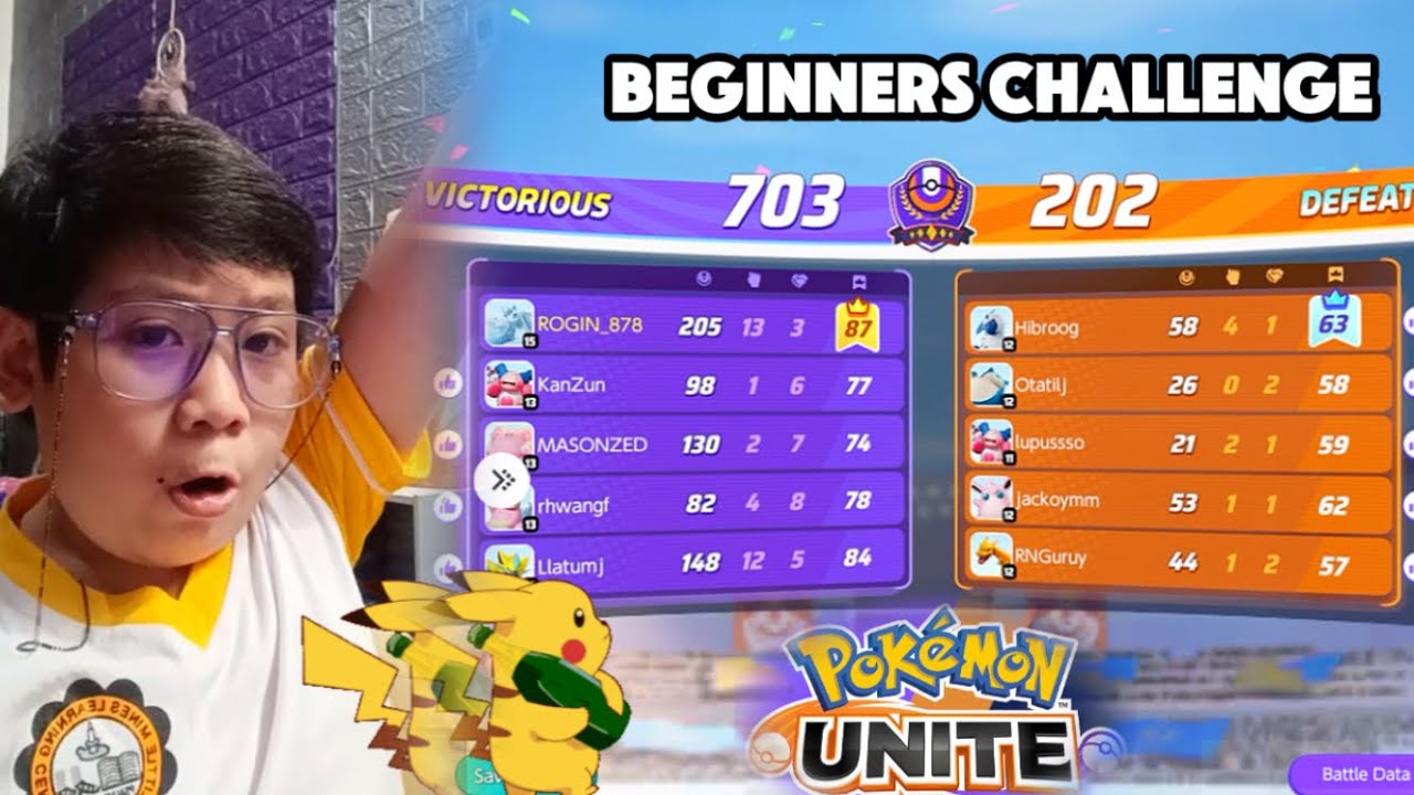 Pokemon Unite- The Beginners Challenge - Played by R😎GIN - YouTube