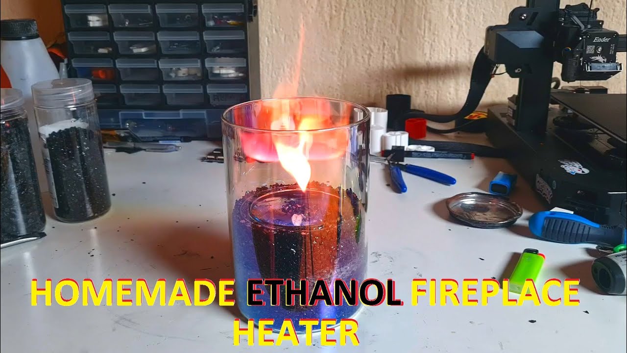 DIY Ethanol Fireplace heater for your home - YouTube