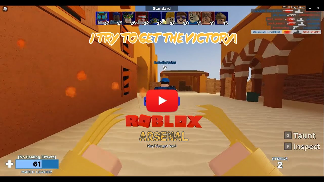 We try to get the victory! ROBLOX Aresnal - YouTube
