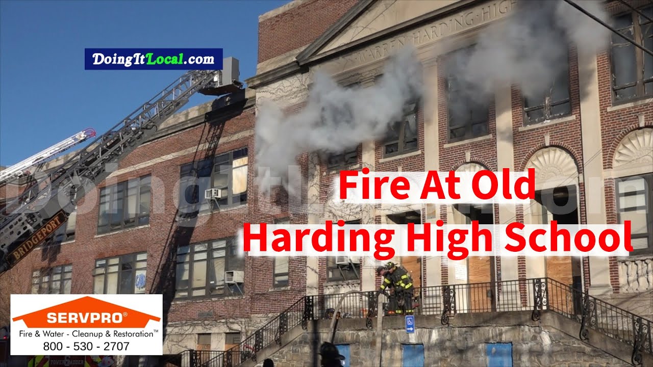 Bridgeport News: Fire At Old Harding HS - YouTube